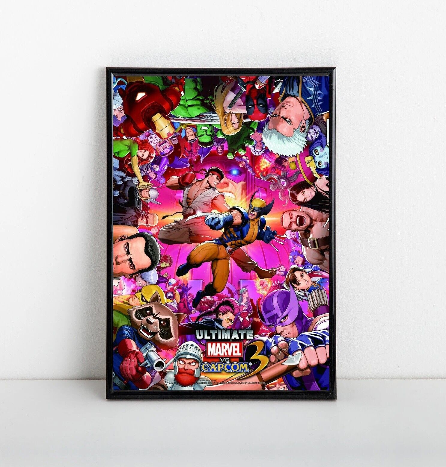 Ultimate Marvel vs Capcom 3 Game Poster | Ryu Hulk Wolverine | Art ...