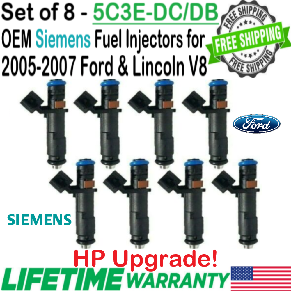 OEM Siemens x8 HP Upgrade Fuel Injectors for 2005-2006 Lincoln ...