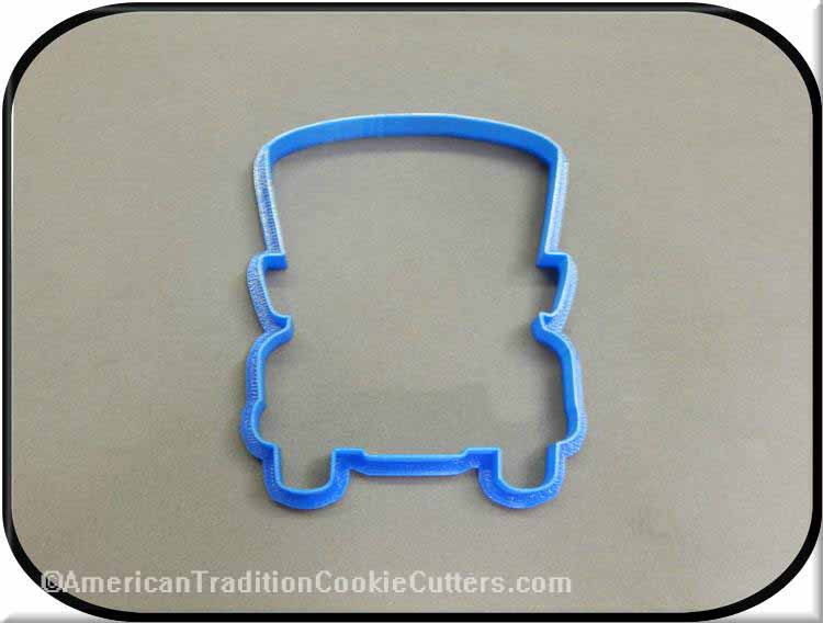 4.5" School Bus Front View 3D Printed Cookie Cutter #P8120 - Cookie Cutters