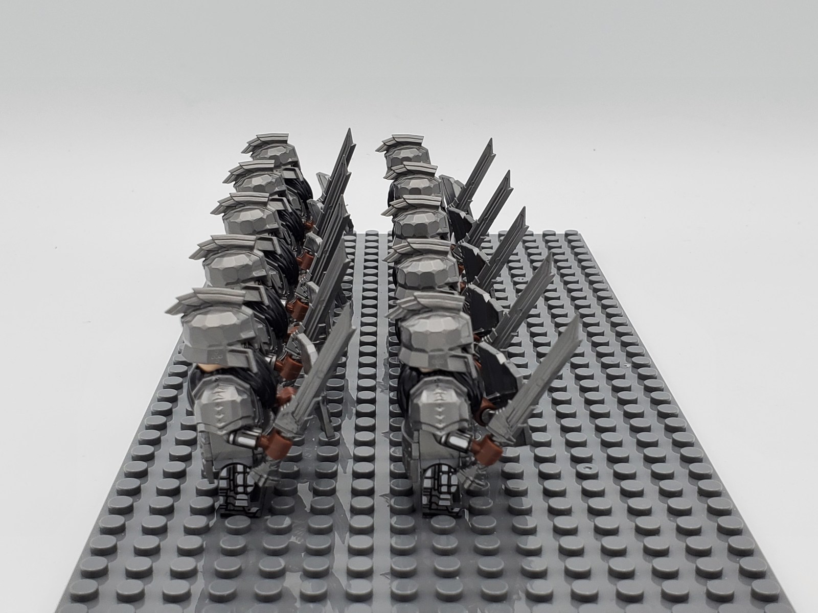 LOTR Dwarf Heavy Shortsword Infantry Army Set 10 Minifigures For Lego ...