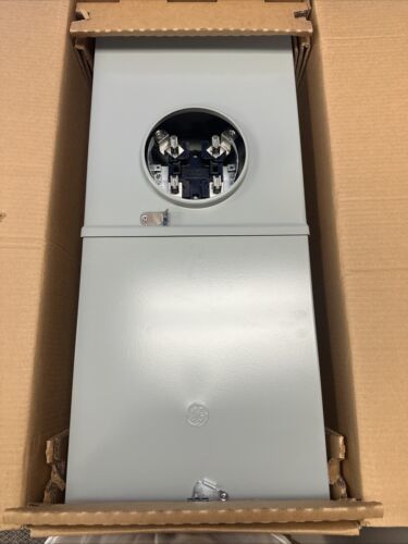 GE 200 Amp Outdoor Combination Main Breaker/Ringless Meter Socket Load ...