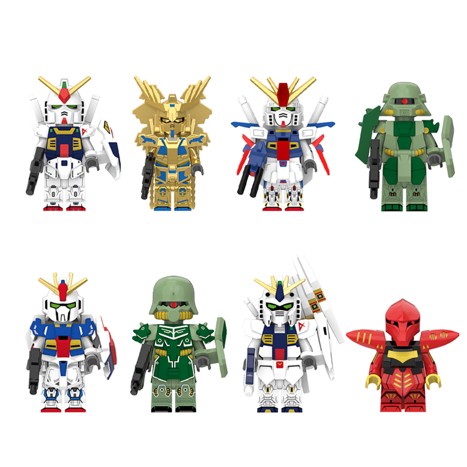 Mobile Suit Gundam Unicorn Geara Zulu Zeta Gundam 8pcs Minifigures ...