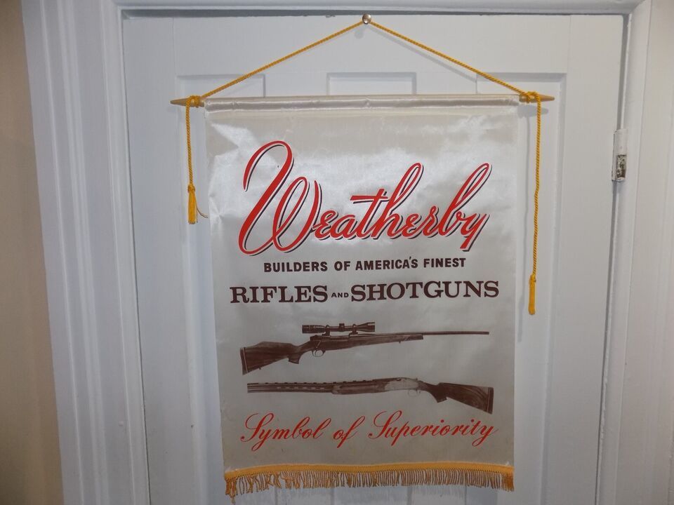 Vintage Weatherby Rifles and Shotguns Store Display Banner - Store Displays