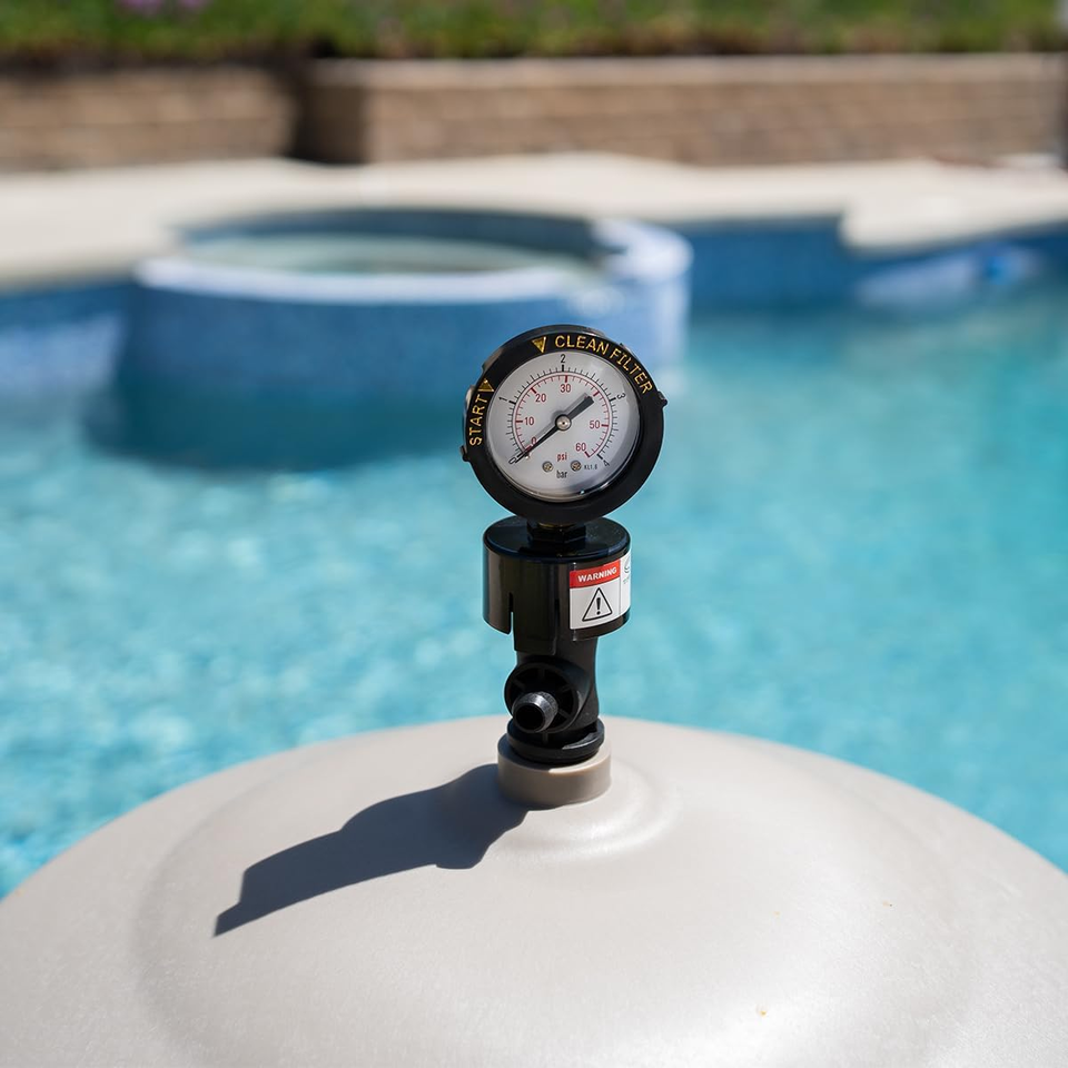 Air Relief Valve with Pool Filter Pressure Gauge, Pressure Relief Valve ...