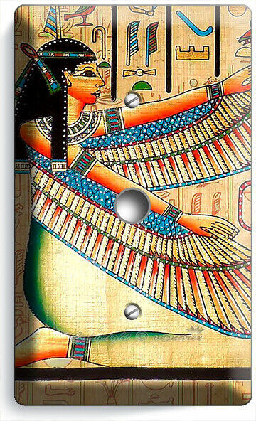 ANCIENT EGYPTIAN GODDESSES MAAT LIGHT DIMMER CABLE PLATES WALL ART ROOM ...