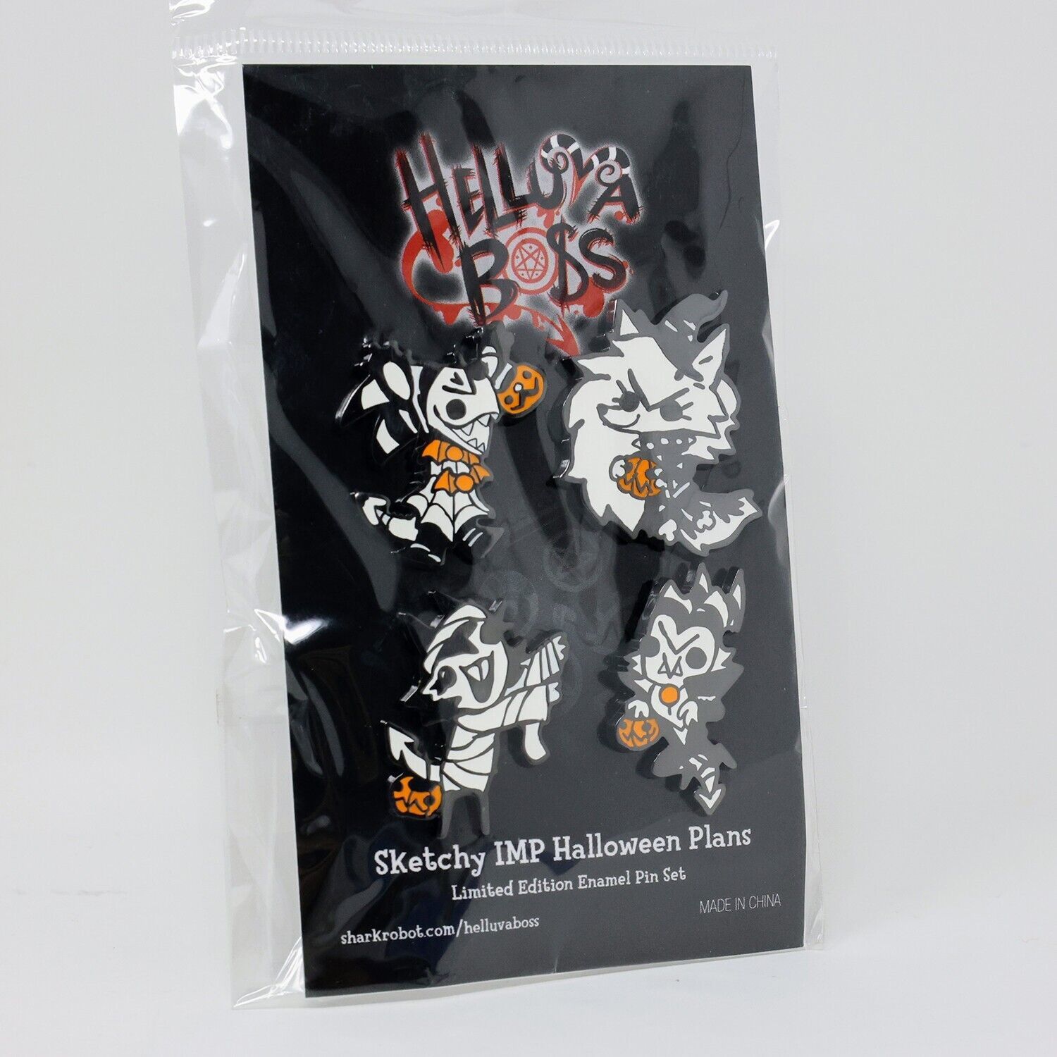 Helluva Boss Sketchy IMP Halloween Plans Limited Edition Enamel Pin Set ...