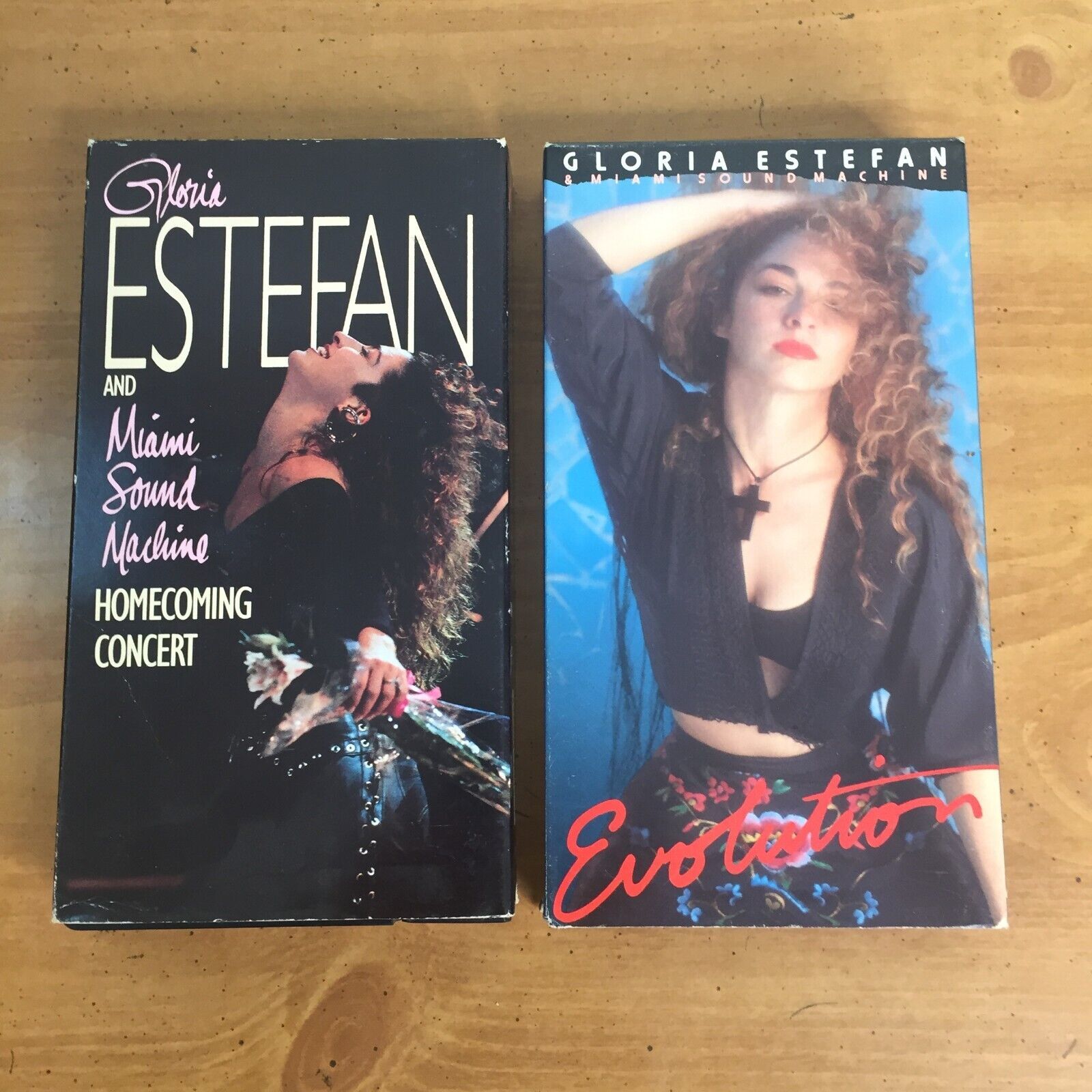 2 Gloria Estefan VHS Tapes Homecoming Concert - Evolution - Miami Sound Machine - VHS Tapes