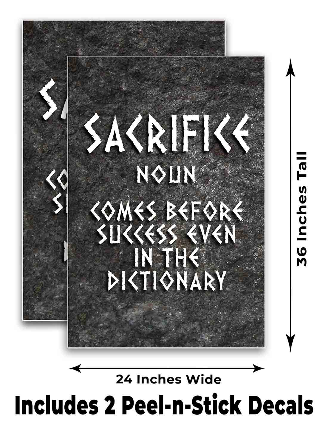 SACRIFICE Signicade 24x36 Aframe Sidewalk Decal Sign Banner DEFINE WORD ...