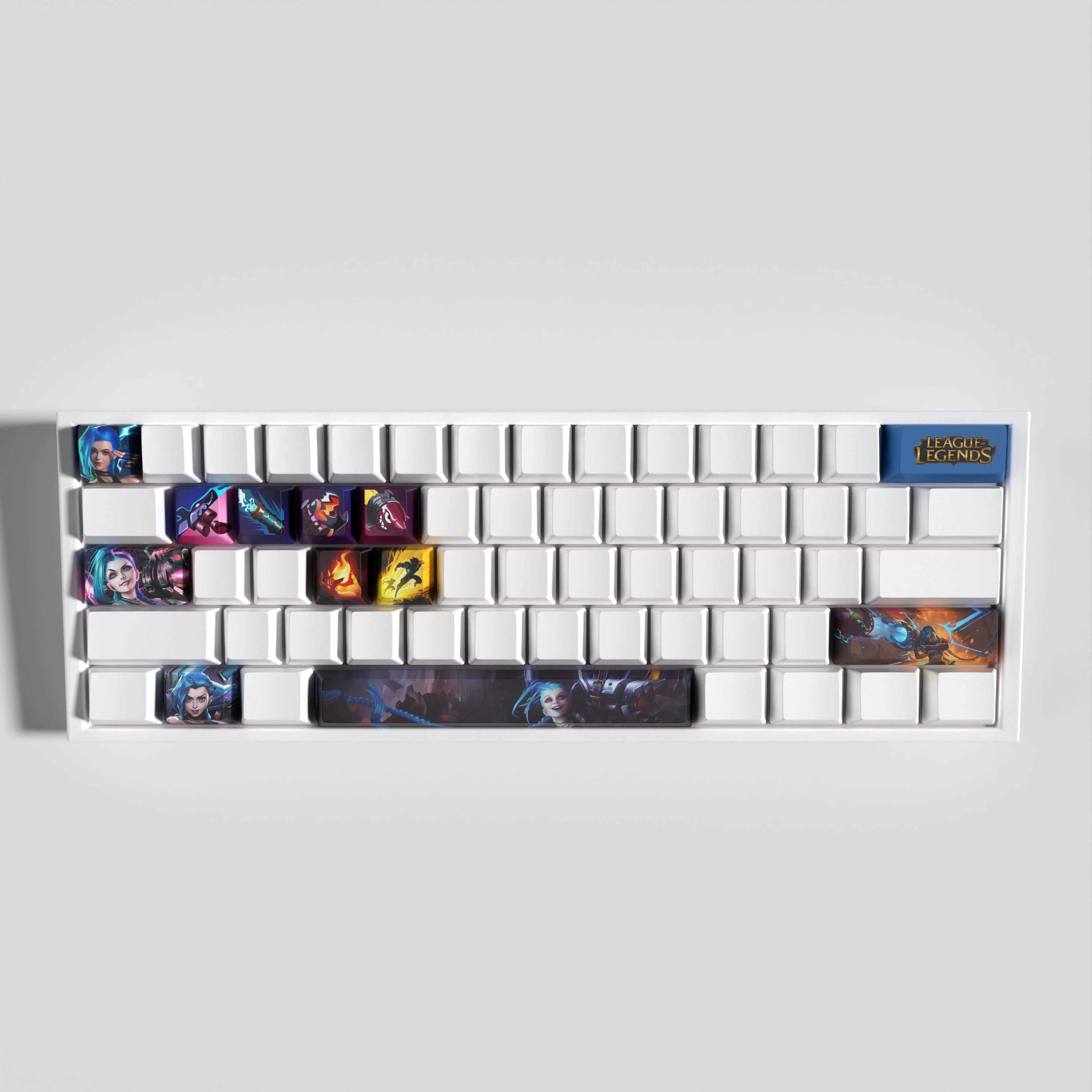 League of Legends Themed Keycaps Jinx PBT heat-sublimation keycaps 12 ...