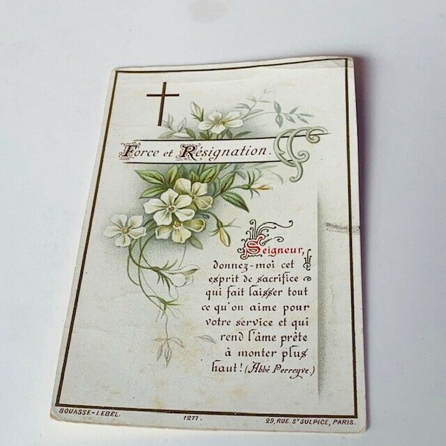 Holy prayer card vtg paper ephemera Catholic Christian France st ...