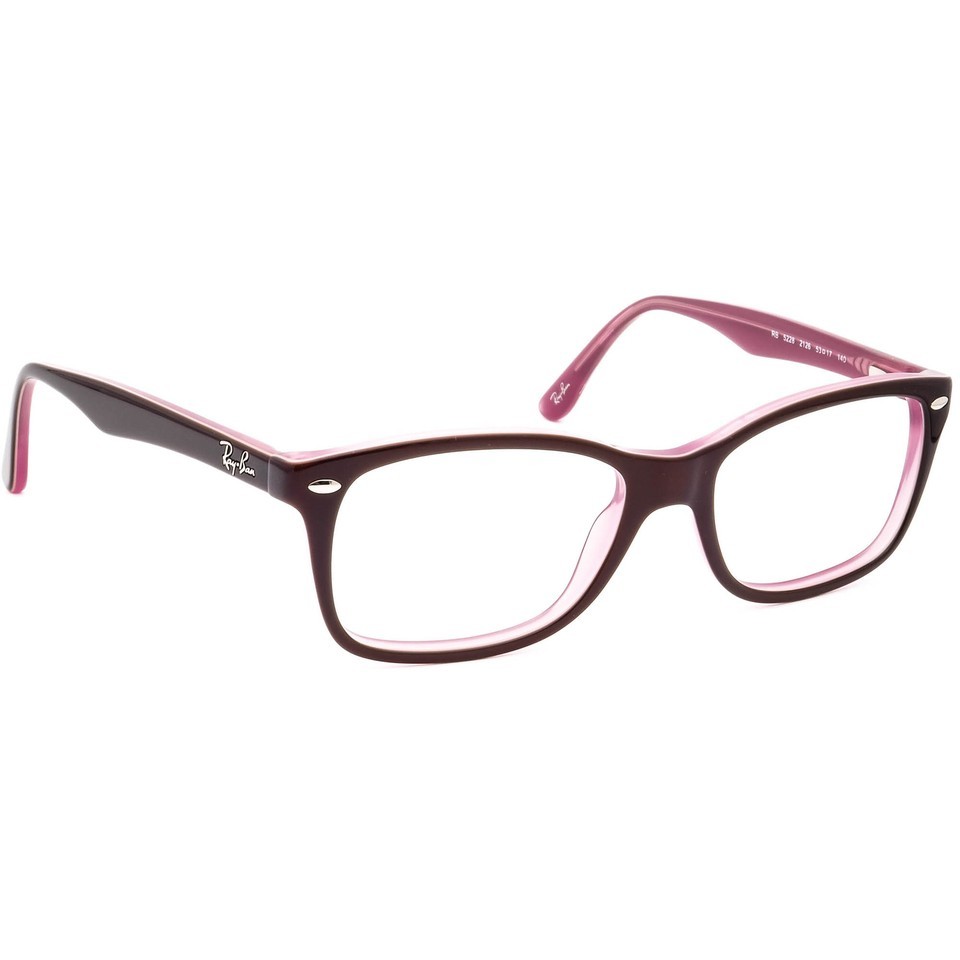 Ray-Ban Eyeglasses RB 5228 2126 Brown on Lavender Square Frame 53[]17 ...