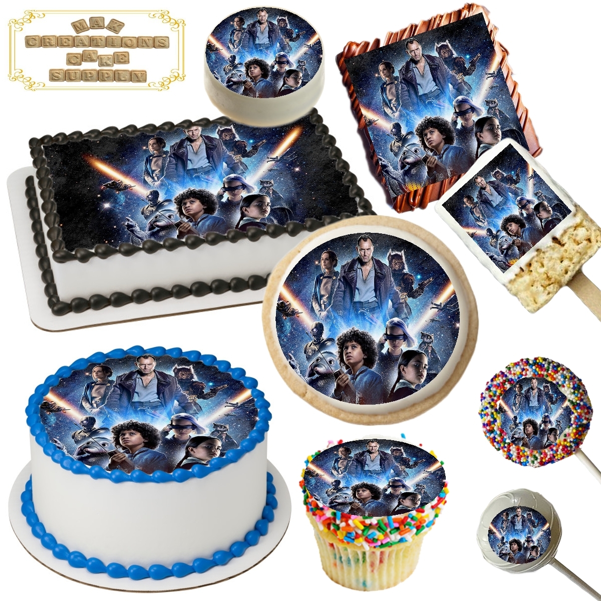 Star Wars Skeleton Crew Adventure Edible Cake Toppers~21 Topper sizes ...