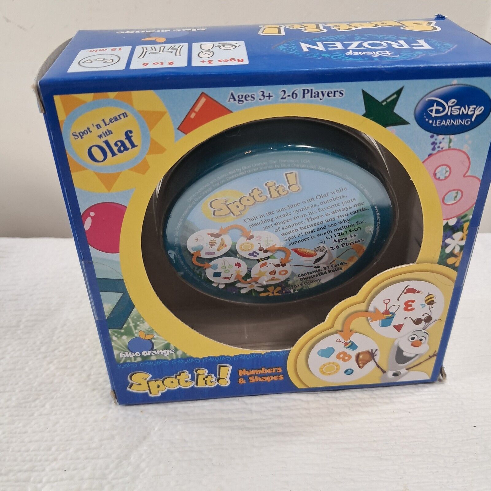 NEW Spot It Disney Frozen Olaf Card game Family Match Numbers Shapes ...