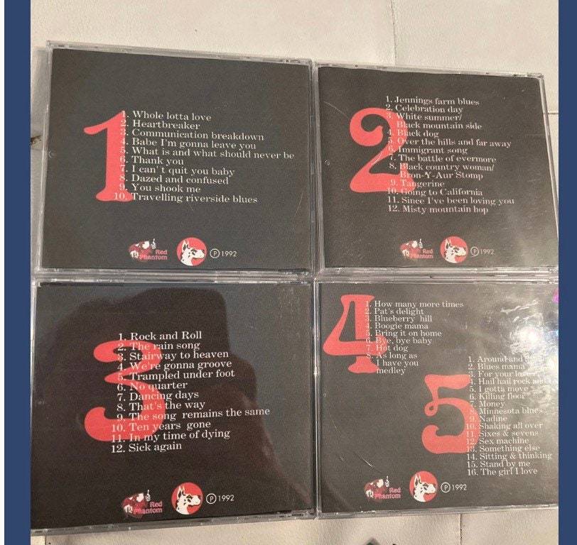 Led Zeppelin Rare Live 1969-1980 5 CD Set of Unreleased & Rare Live ...