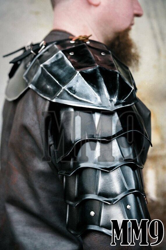 Medieval Replica X-Mas Armor From Berserk Blackened Steel Pauldrons ...