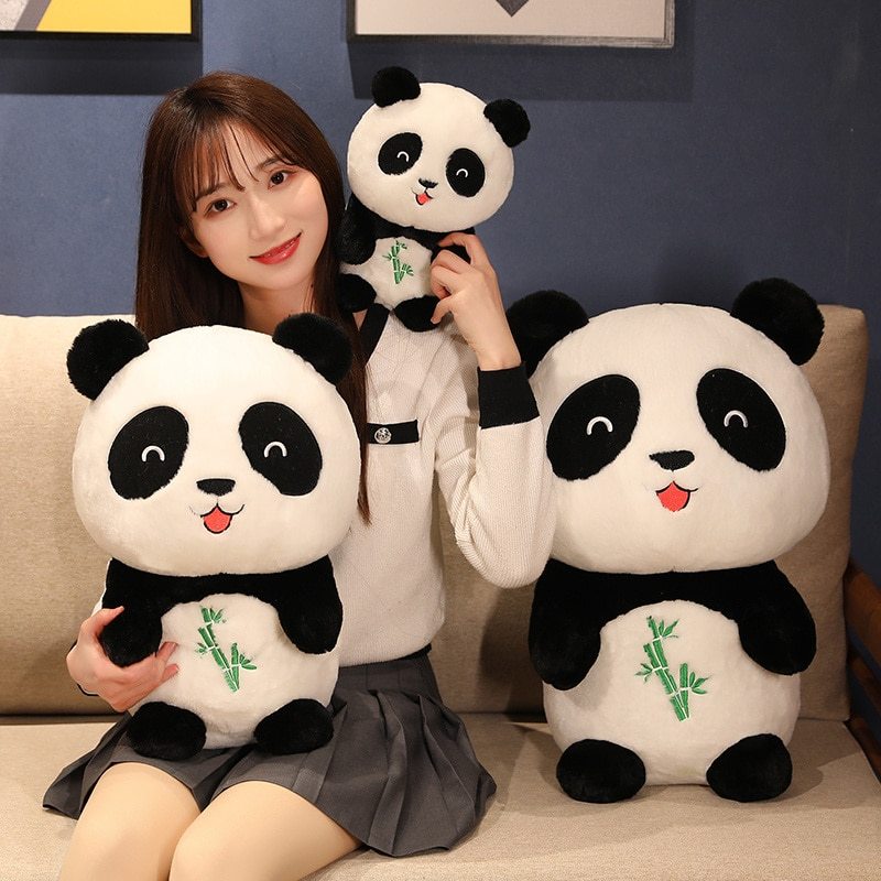 Plush Panda Toys Bamboo Panda Bear Pillow Plush Dolls Stuffed Soft ...