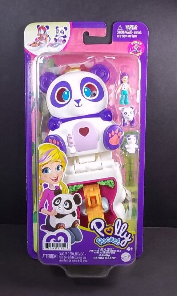 Polly Pocket Flip and Find PANDA compact NEW - Dolls & Doll Playsets