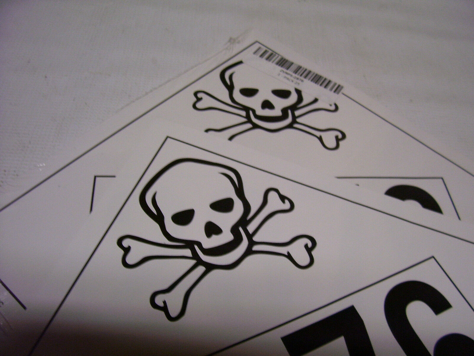 50 LOT Poison/Toxic 2876 6 Sign Placard Self Adhesive Labels 10 3/4 ...
