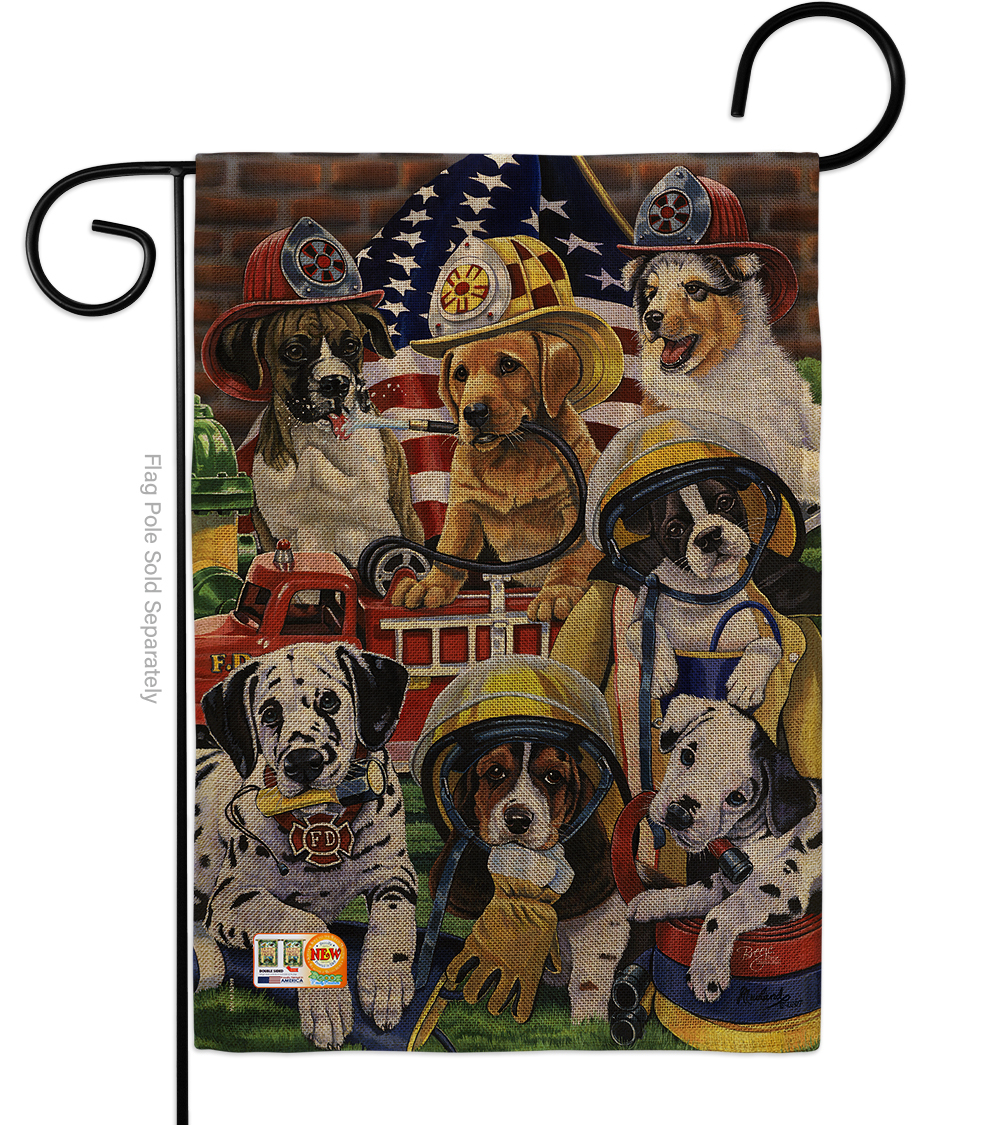 Hero Helpers Burlap - Impressions Decorative Garden Flag G160048-DB - Flags