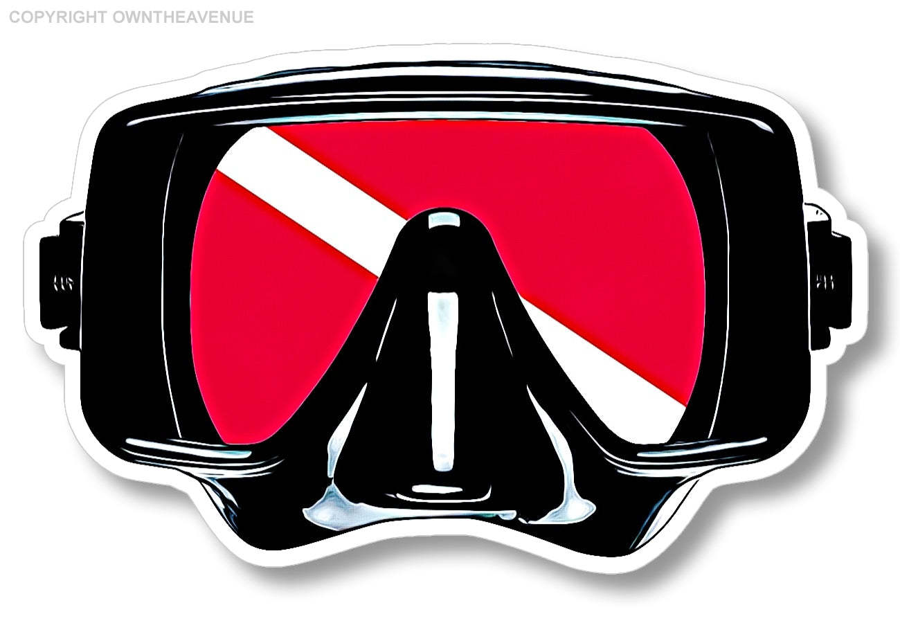 Scuba Flag Diver Mask Diving Diver Down Flag Car Truck Vinyl Sticker ...