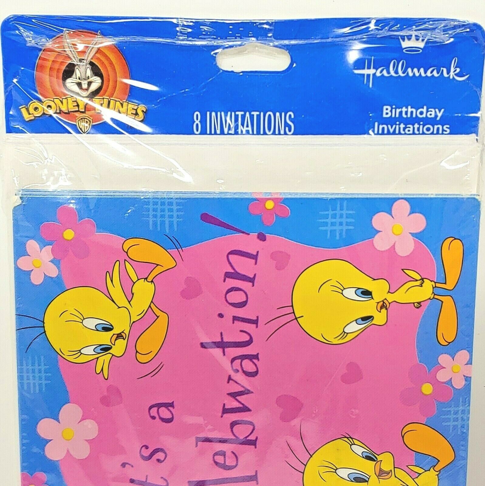 Tweety Bird Birthday Party Invitations 1 pack 8 cards Looney Tunes ...
