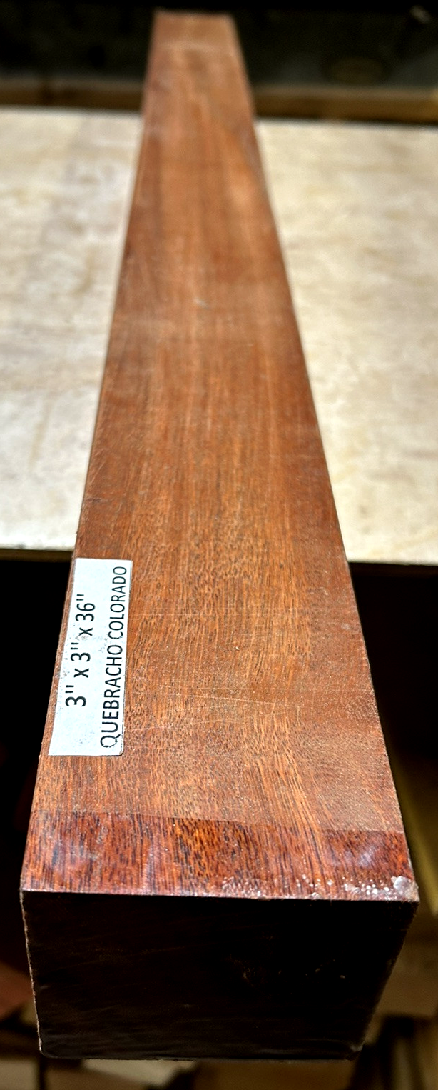 ONE STUNNING KILN DRIED RED QUEBRACHO TURNING BLANK WOOD LUMBER 3" X 3 ...