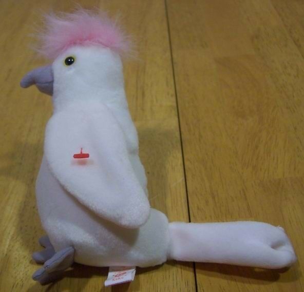 TY Beanie Baby WHITE KUKU BIRD 6" Plush Stuffed Animal - Retired