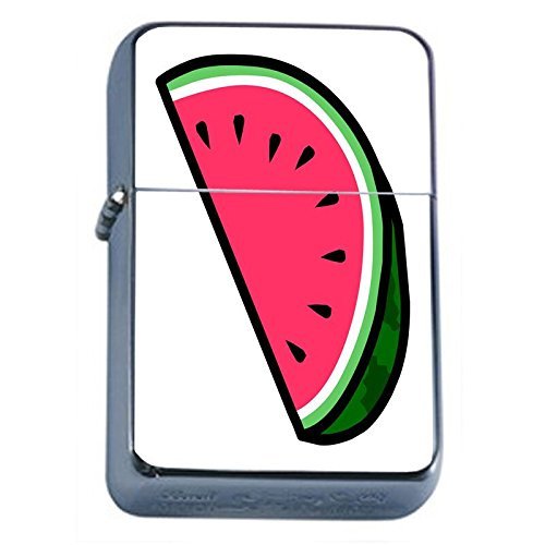 Watermelon Flip Top Dual Torch Em1 Smoking Cigarette Silver Refillable ...