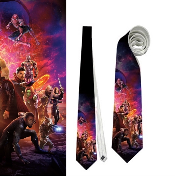 Necktie Hulk Thor Vision Ironman Captain America Avengers Thanos Black ...