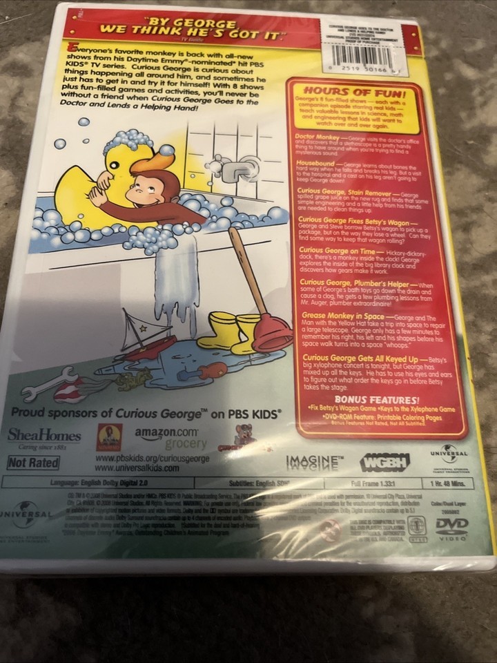 Curious George 4 DVD Bundle Award Winning PBS Kids Show New Sealed ...