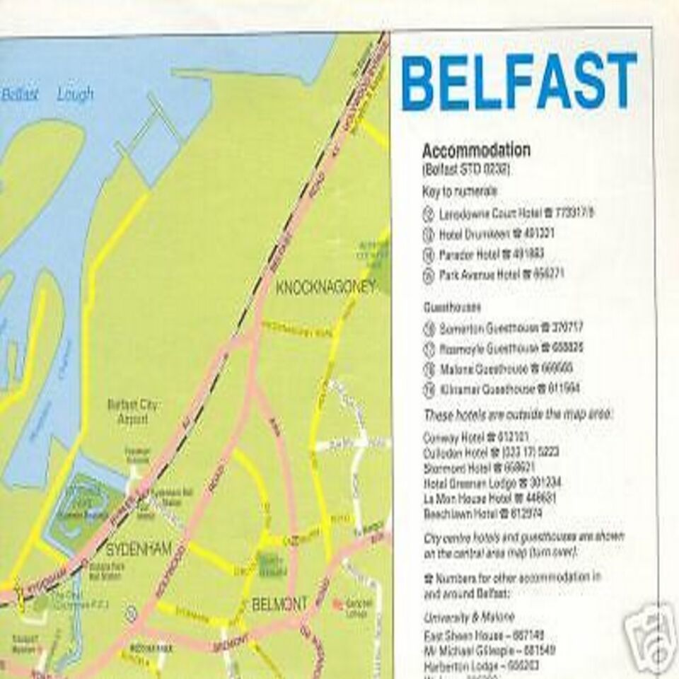 GUIDA MAP BELFAST ORIGINALE LOCALE CARTINA PIANTA IRISH - Books