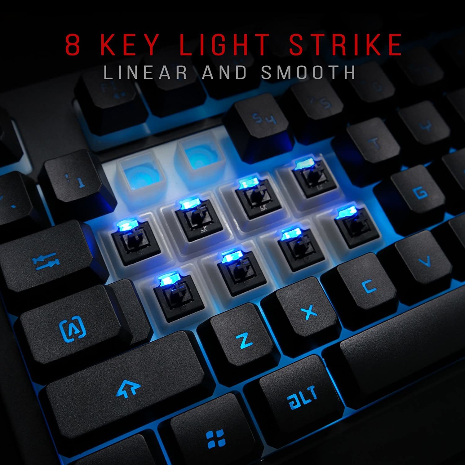 Bloody B188 8-Key Light Strike (LK) Optical Mechanical Gaming Keyboard ...