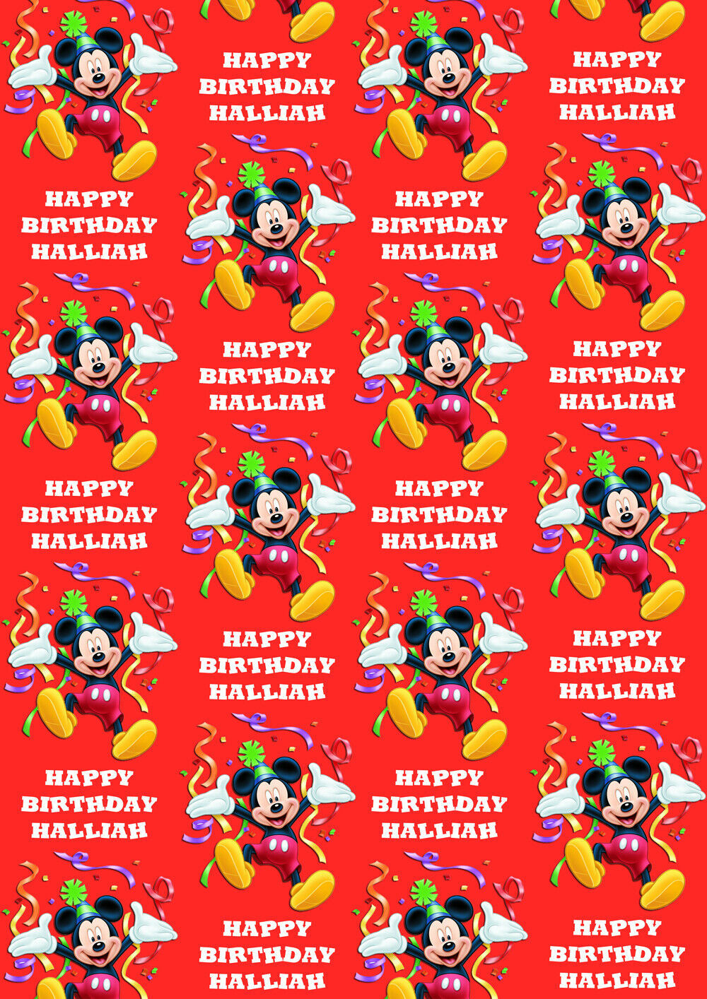 Mickey Mouse Personalised Gift Wrap - Disney's Mickey Mouse Wrapping ...