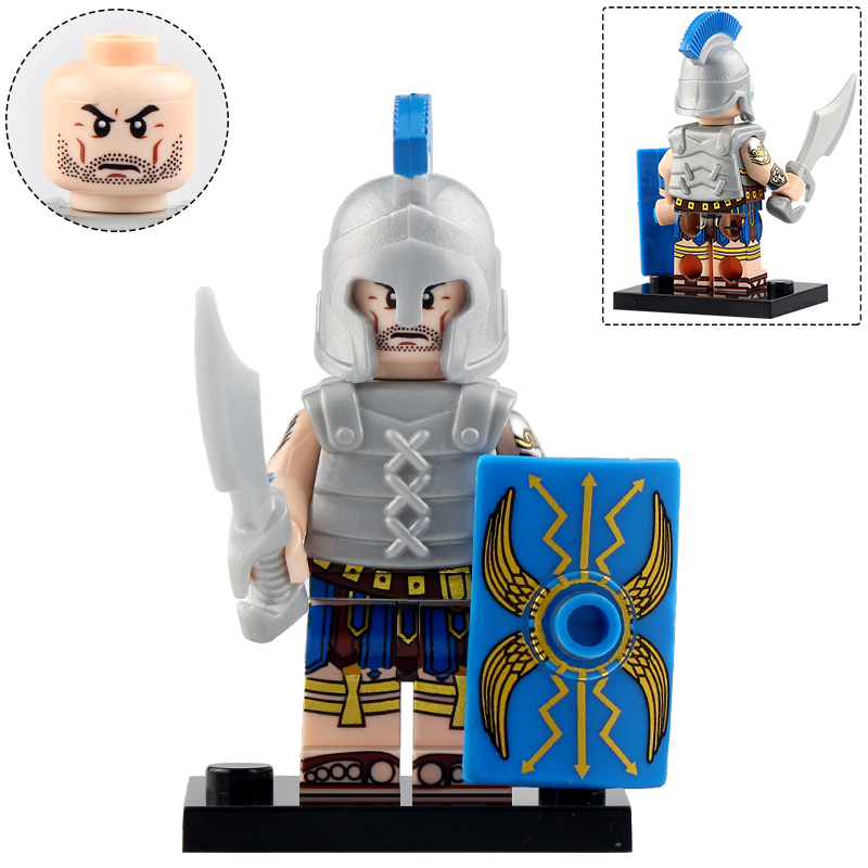 21pcs Medieval Roman Legion The Roman Soldiers Blue Armour Minifigure ...