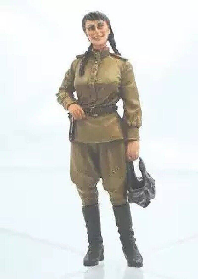 1/35 Resin Model Kit Girl Soviet Soldier Tankman WW2 Unpainted - Figures