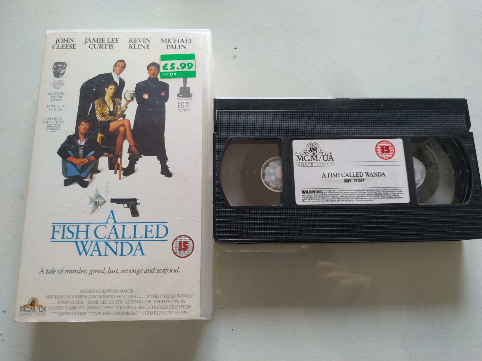 A Fish Called Wanda Lee Curtis Kevin Kline Palin - VHS Cinta Tape ...