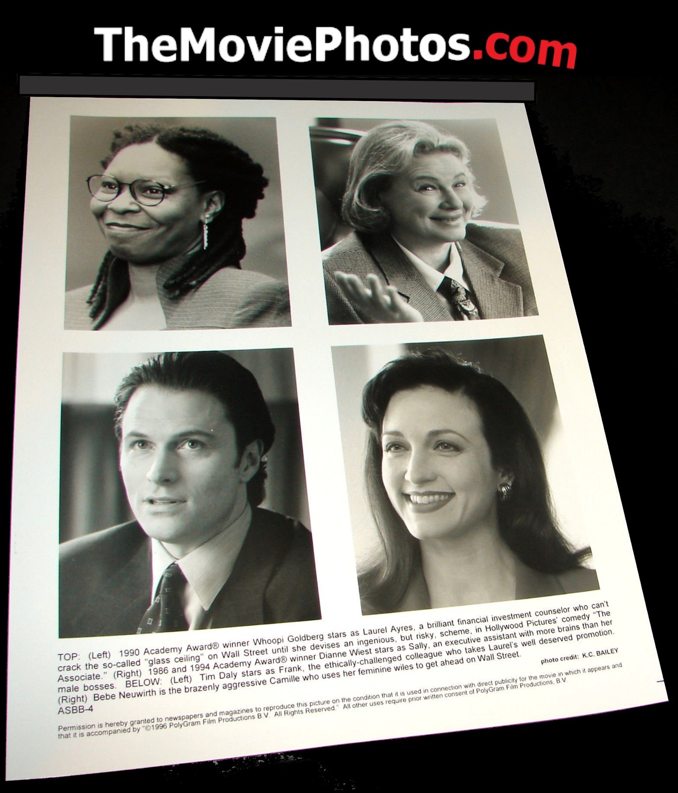 1996 THE ASSOCIATE Movie Press Photo Whoopi Goldberg Diane Wiest Bebe ...