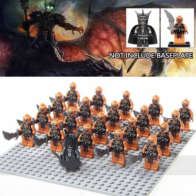 21pcs/set Mouth of Sauron And Mordor Orc Army Lord of the Rings ...