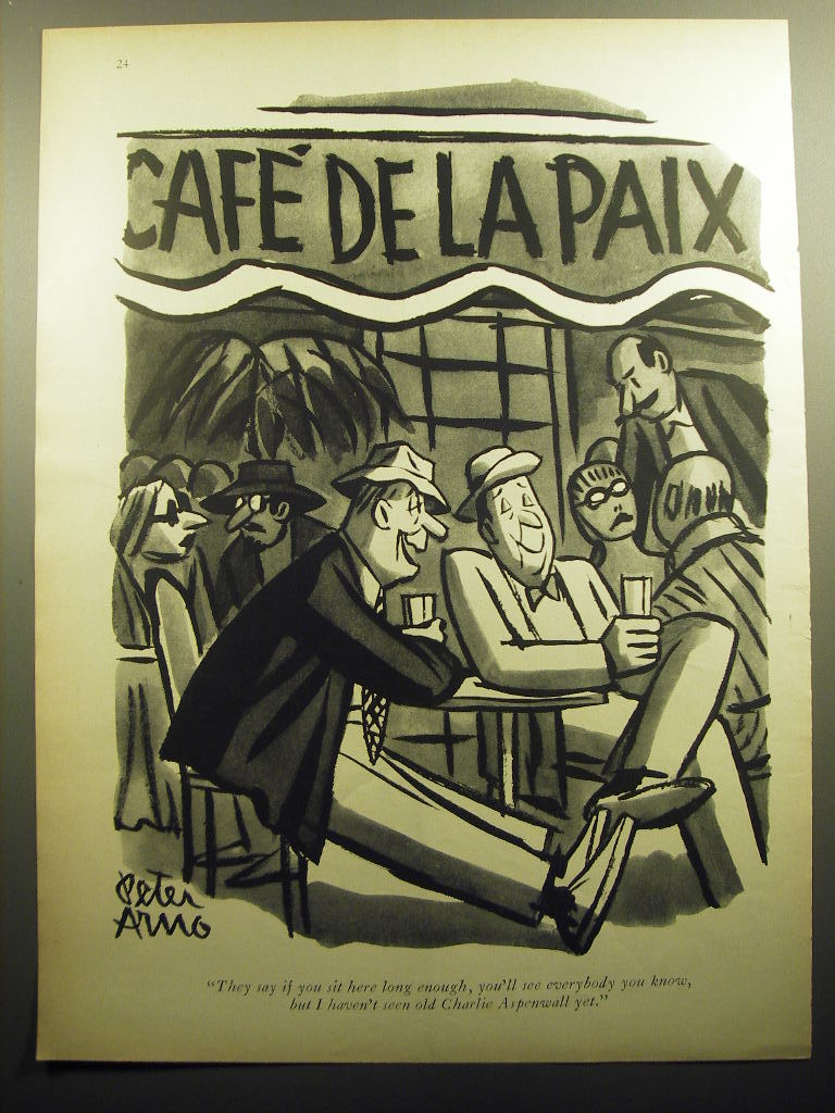 1958 Cartoon by Peter Arno - They say if you sit here long enough - 1980-89