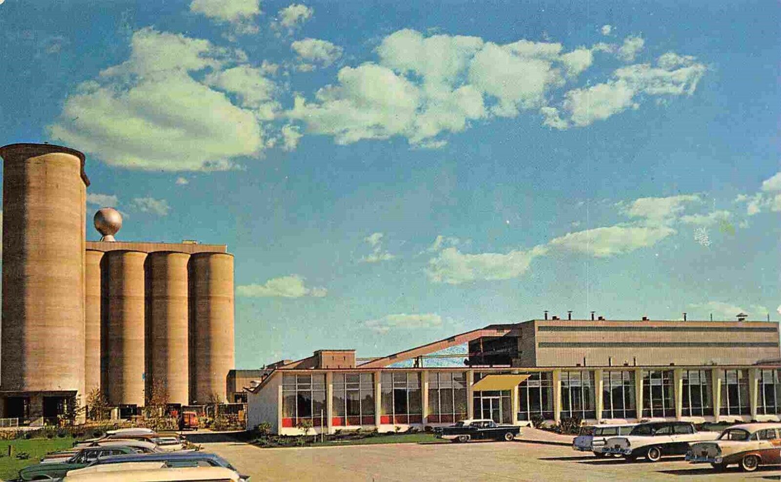 Dundee Cement Co Plant Dundee Michigan 1960s postcard - Topographical Postcards