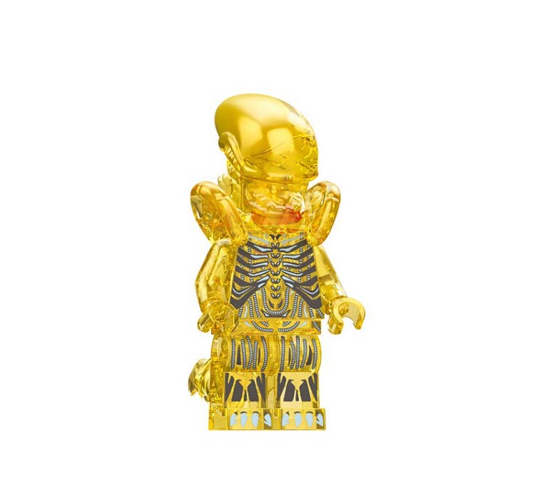 Minifigure Yellow Clear Alien Xenomorph Horror Movie Monster US Seller ...
