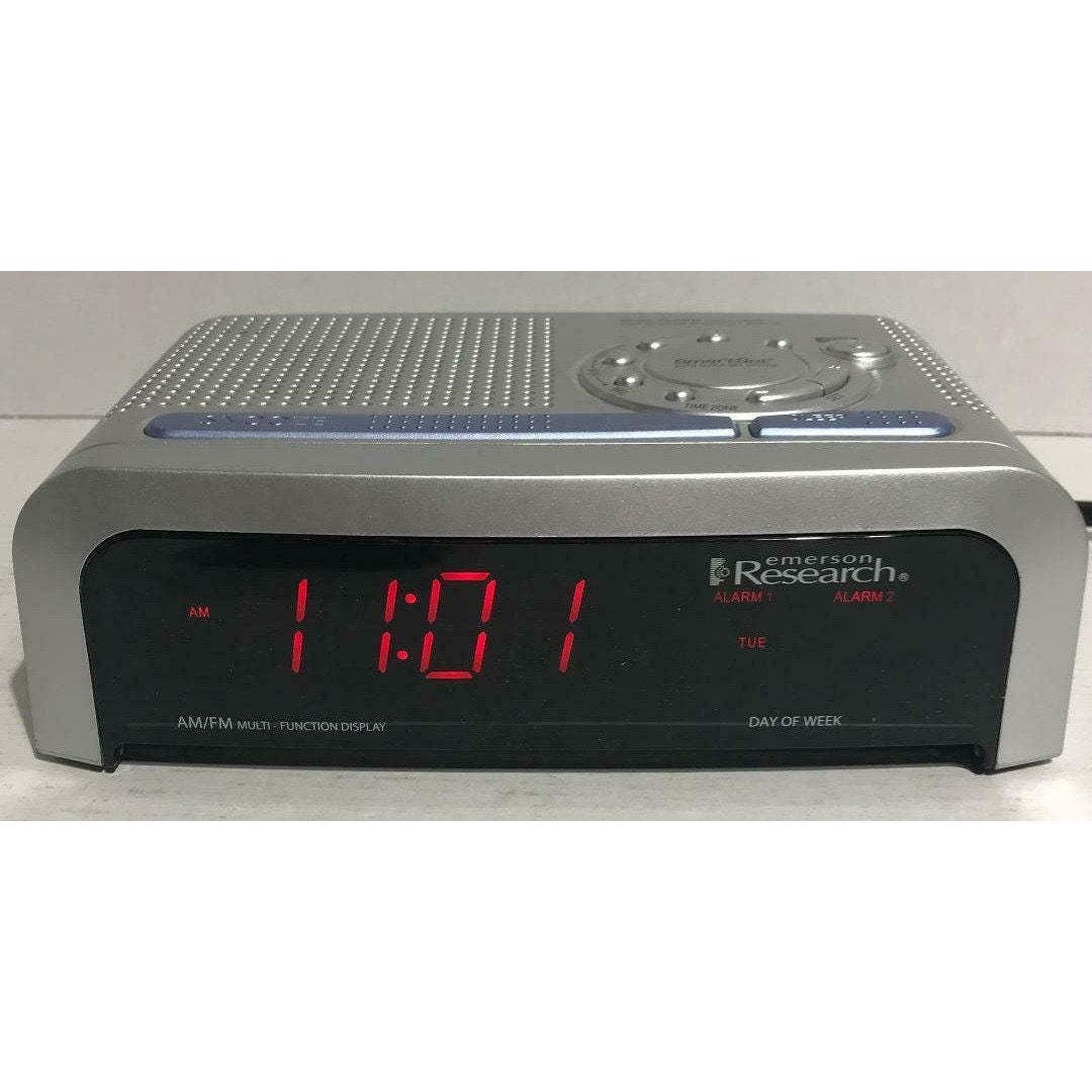 Emerson Research Digital Dual Alarm Clock AM/FM Radio CKS1855 SmartSet ...