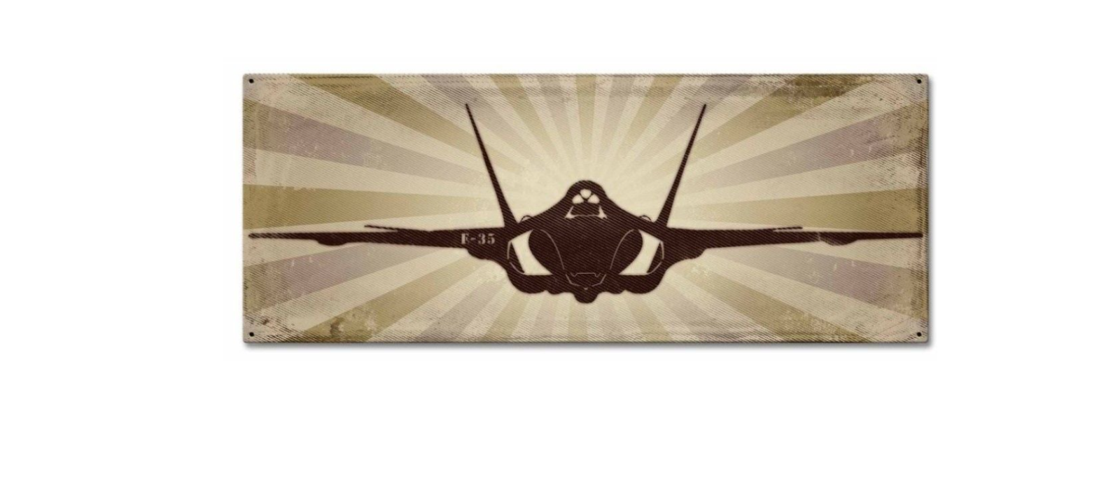 F35 lightning fighter jet plane military steel metal sign - Everything Else