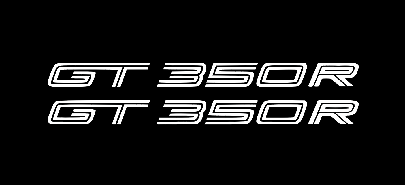 2x Shelby GT350R Logo Vinyl Sticker Decal 6" 8" 10" 12" 16" 20" 24" 28 ...