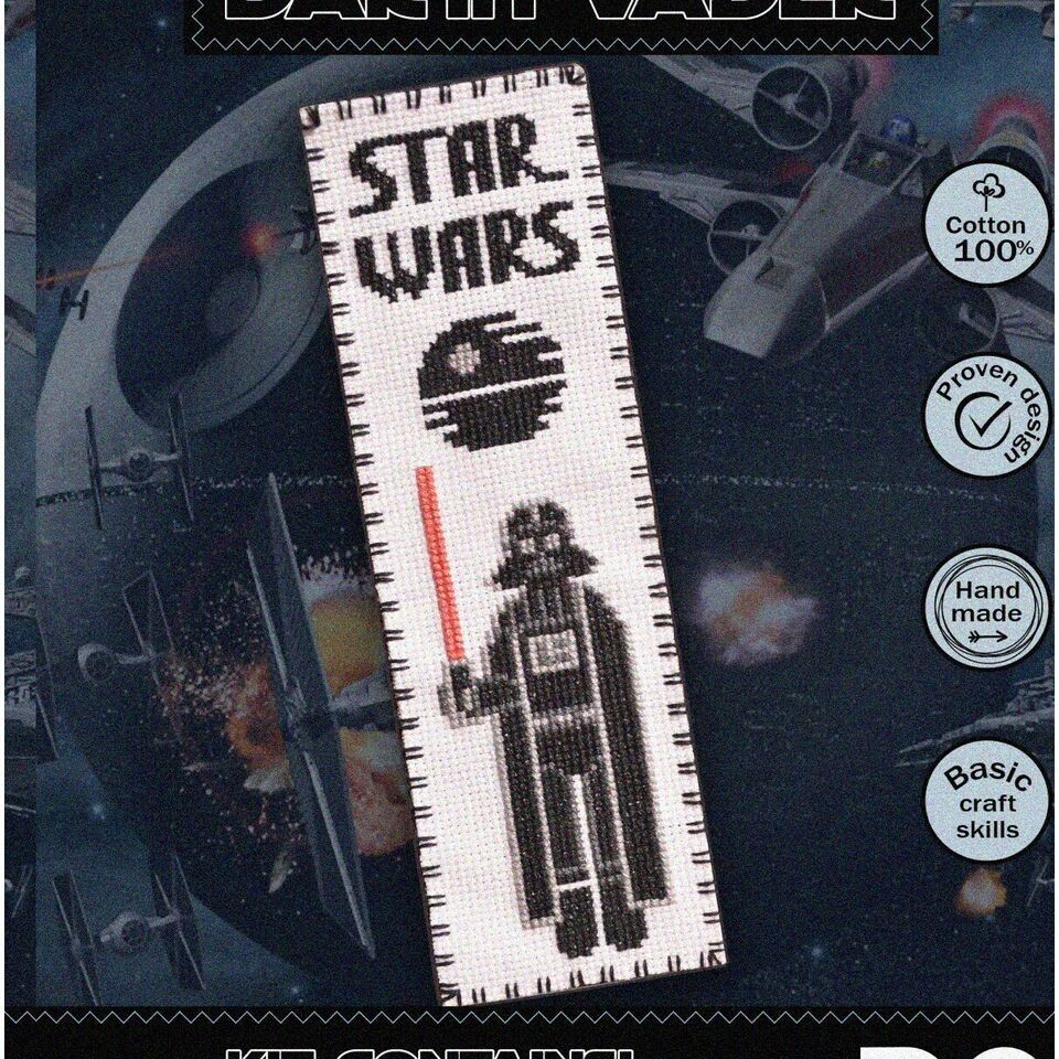 Darth Stitch: DIY Embroidery Kit for a Hilarious Father's Day Bookmark ...