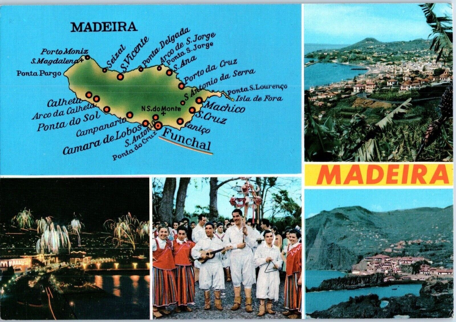 The Best Views of Madeira Portugal Multi-View Postcard - Topographical ...