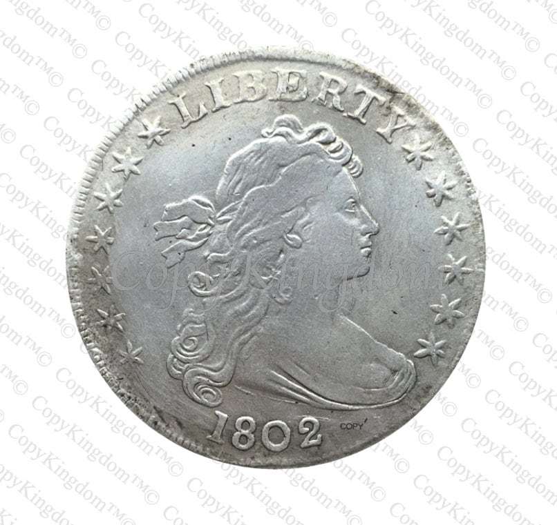 1802 Draped Bust Silver One Dollar A Sort After COPY coin - Coins: US