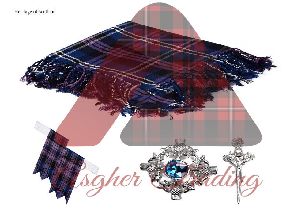 Scottish Heritage of Scotland Tartan kilt Fly plaid Kilt Flashes kilt Pin Brooch - Scotland