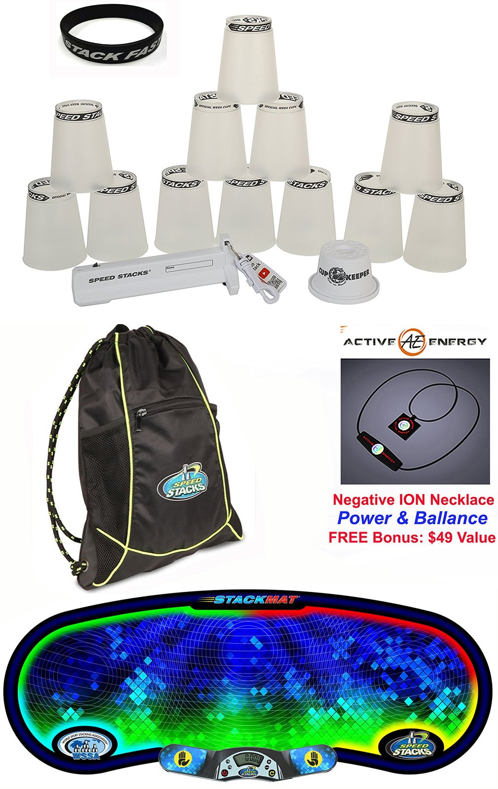 Speed Stacks The Elite Custom Combo Set: 12 PRO Series PS2x Clear 4 ...