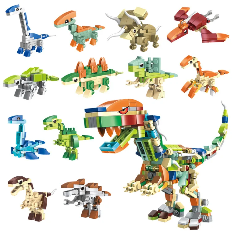 Creativity Mini Insect Animal World Building Block12 in 1Tyrannosaurus ...